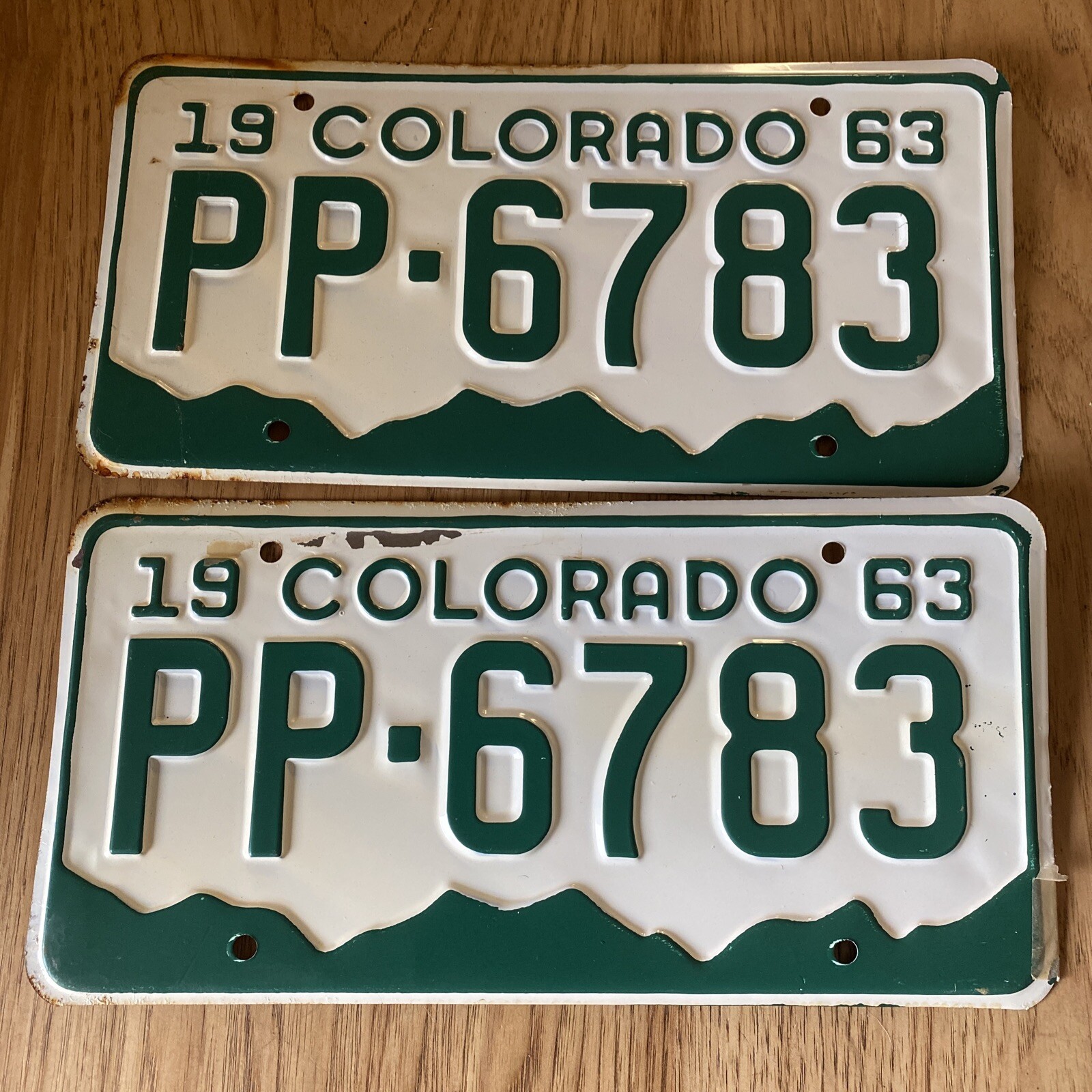1963 Colorado license plate match set NOS Original PP-6783 | eBay