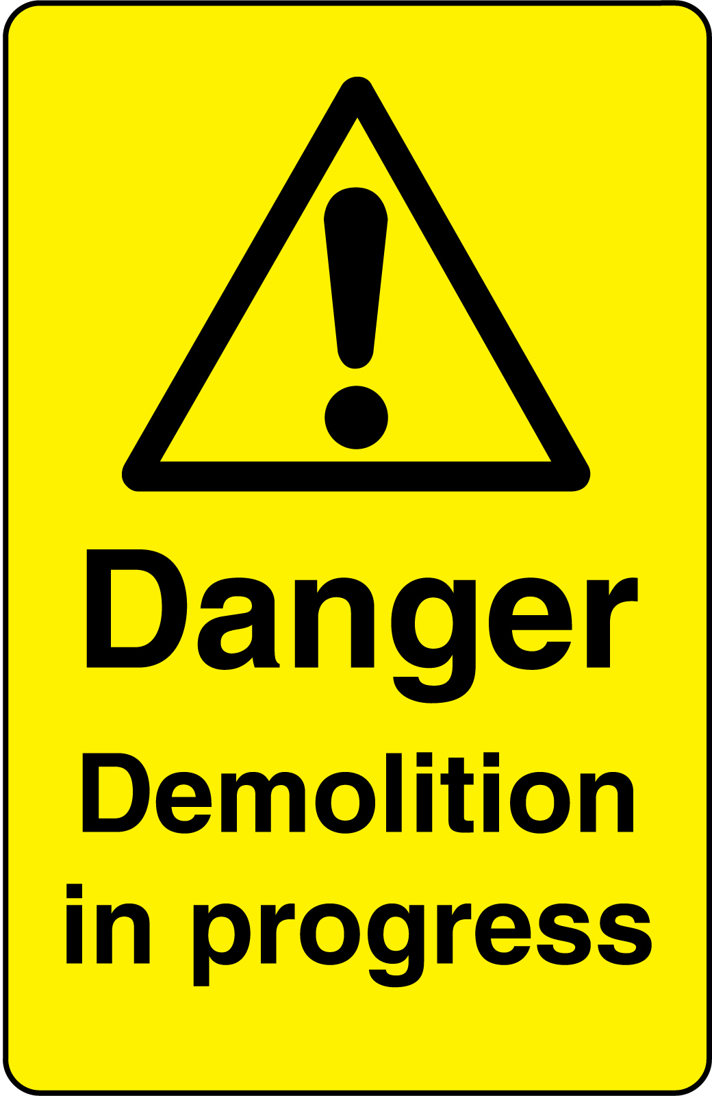 Yellow Warning safety signs, caution, slip, trip etc Vinyl wall ...