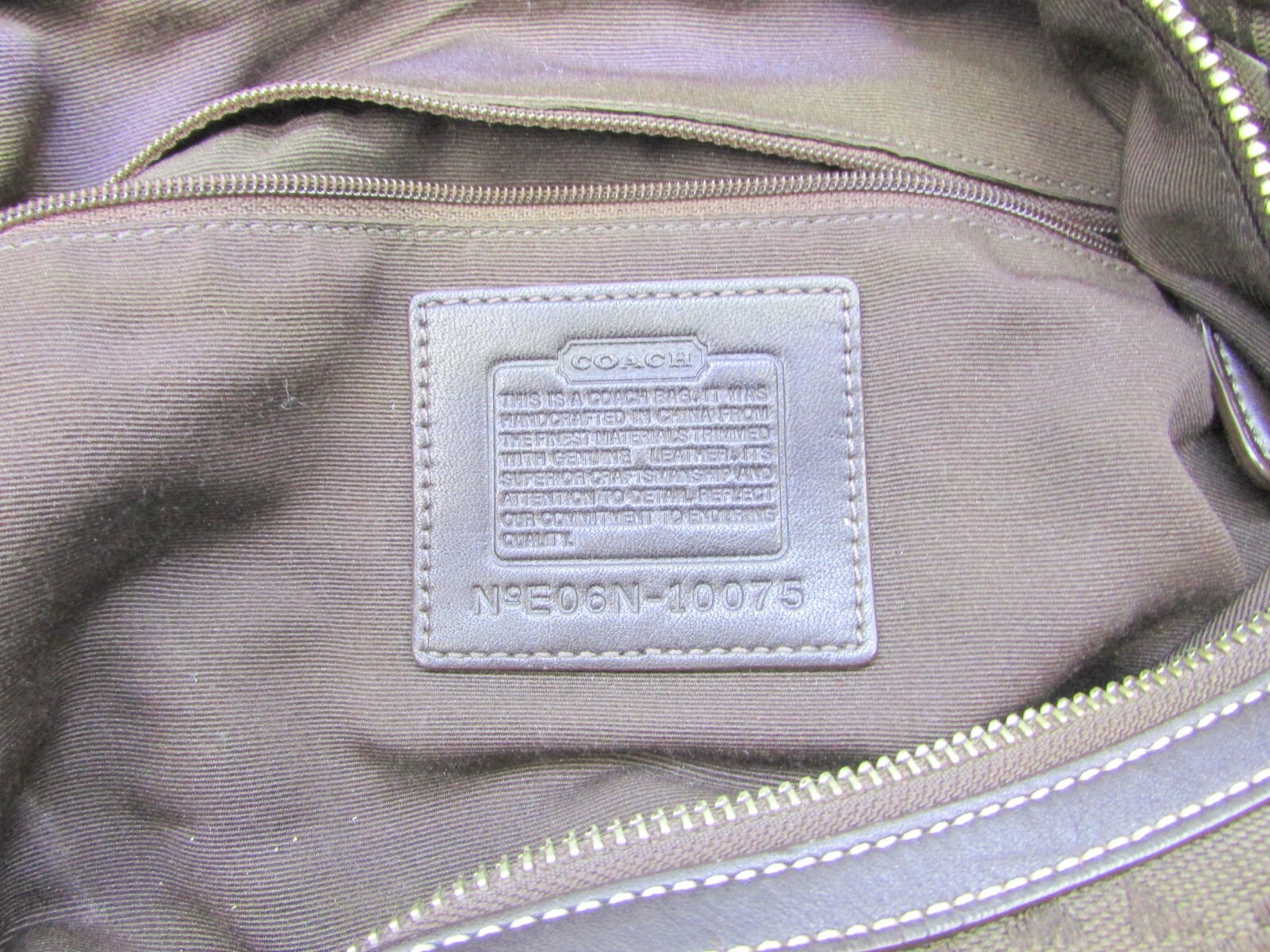 Coach Signature 10075 Hobo Shoulder Brown Handbag Pur… - Gem