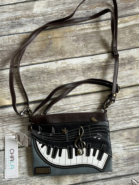 Chala Crossbody Purse With 2 Adjustable Straps Indigo Music Keyboard ...