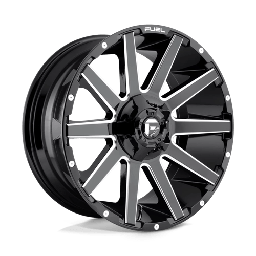 Fuel 1PC D615 Contra 20x9 6x135/6x139.7 20mm Gloss Black Milled Wheel ...