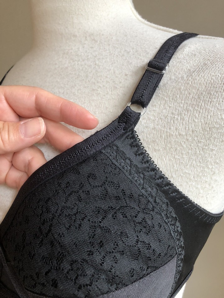 BEAUTIFUL VTG NWOT Black Lace Padded Bra Lingerie Style 6508 SZ 38B | eBay