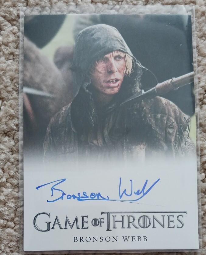 BRONSON WEBB as WILL - 2023 Game of Thrones Art & Images - Autograph ...