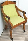 Rare VILLA GARNELO INTERNATCIONAL of Spain Biedermeier Style Armchair ...