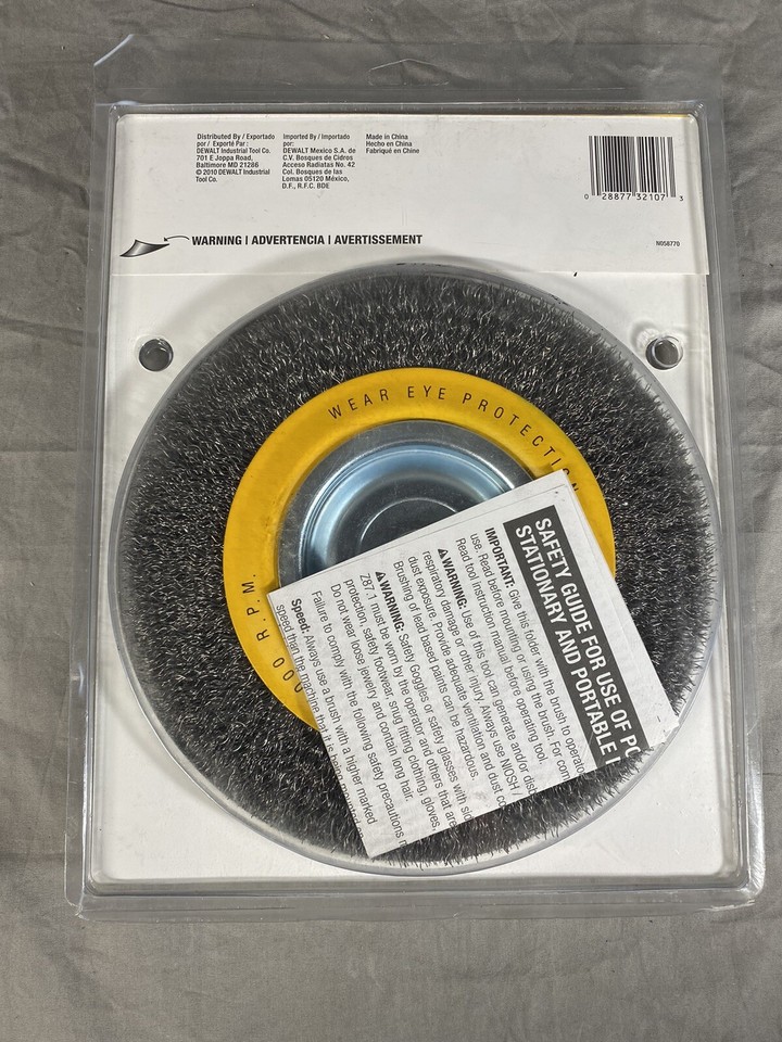 New DeWalt 8" carbon crimp bench wheel 3/4" face 5/8" arbor #DW4906 ...