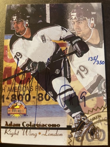 1996-97 Score Board Autographed Collection Adam Colagiacomo /350 | eBay