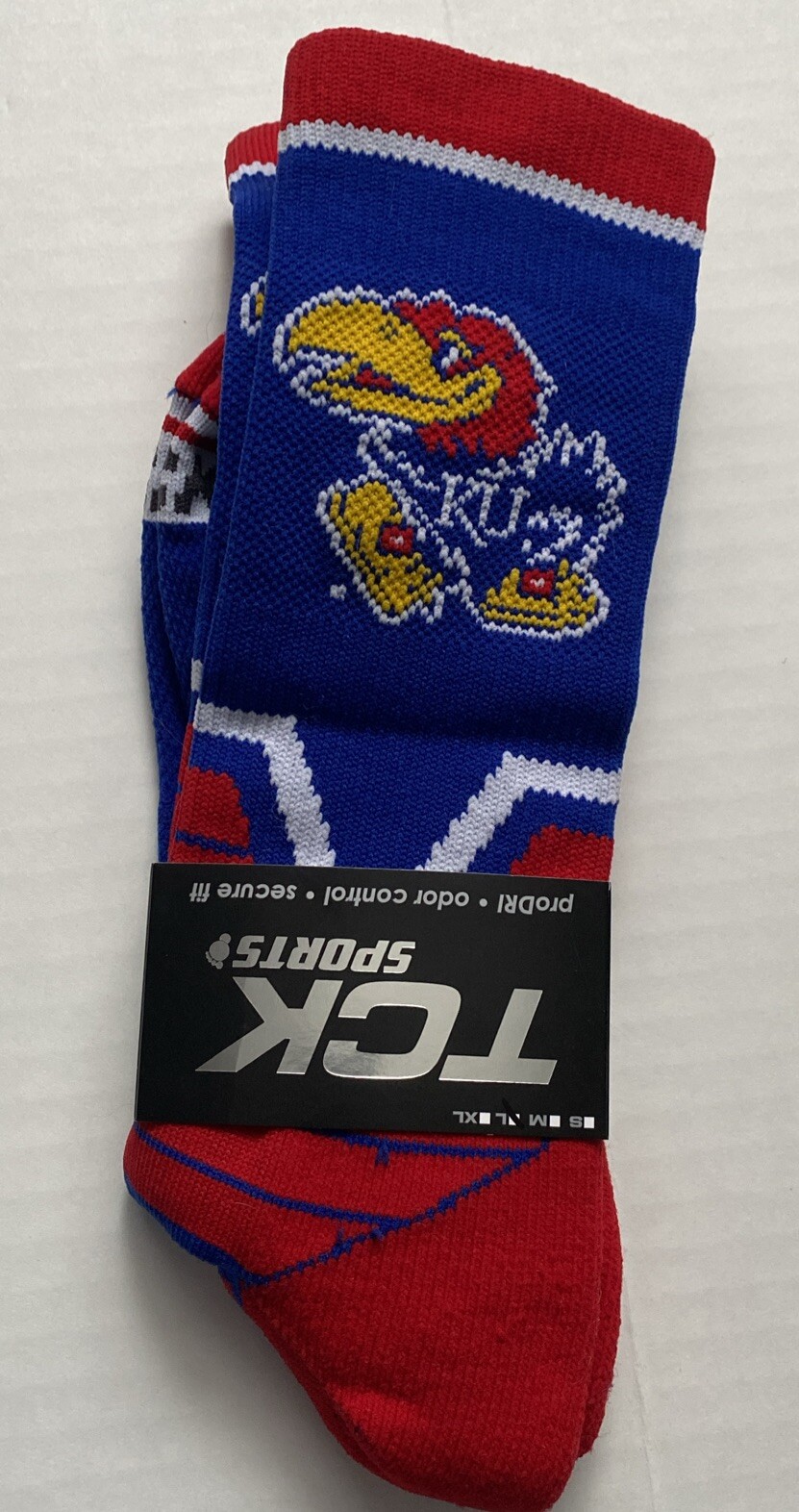 Kansas University Socks NEW KU Jayhawks TCK Large Twin City Knitting ...