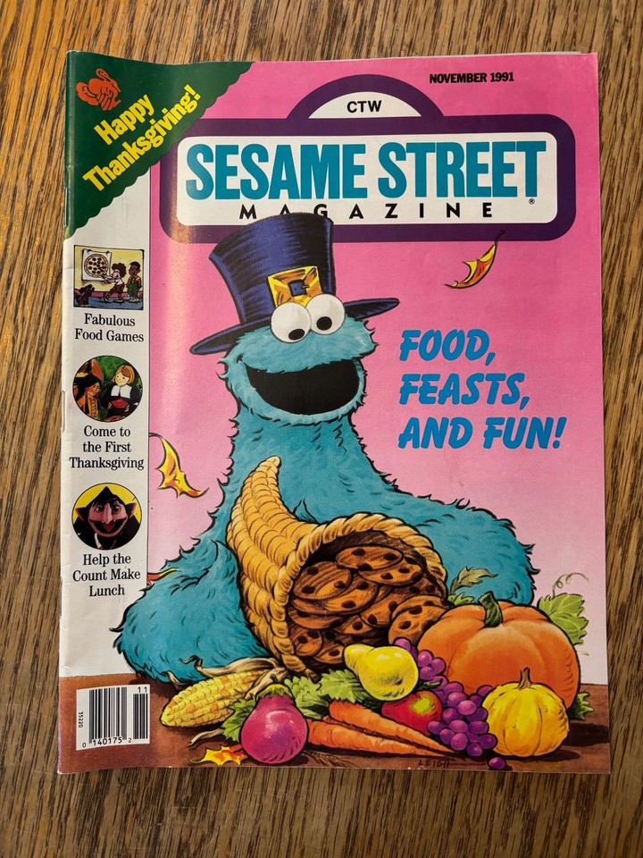 Lot of 4 Vintage 1991 Sesame Street Magazines, plus Sesame Street ...