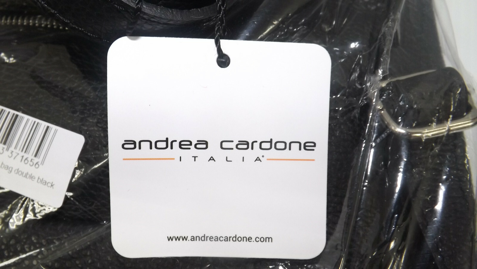 Andrea Cardone Made In Italy Zip Top Black leather satchel Handbag | eBay