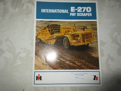 International E-270 Pay Scraper Sales Brochure 1966 | eBay