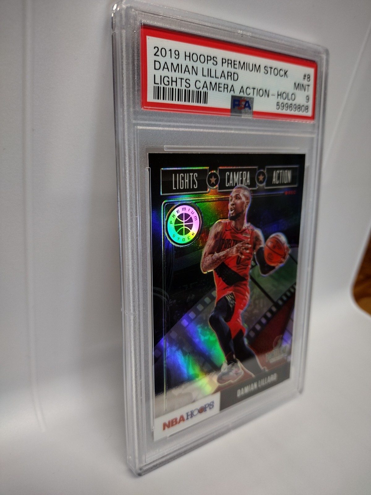 🏀HOLO SP 2019 Hoops Premium Stock Damian Lillard #8 Lights Camera ...