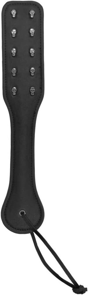 OUCH Skulls & Bones Spanking Leather Paddle💋Bondage BDSM Whip Adult ...