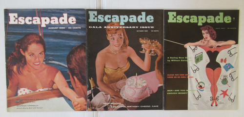 Escapade magazine Aug. 1956, Oct. 1956, July 1957 lot of 3 | eBay