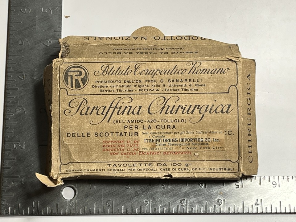 Antique Apothecary Paraffin Pharmaceutical Original Packaging Box ...