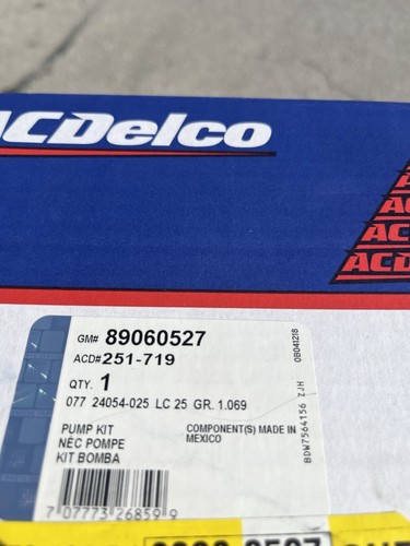 Genuine GM Engine Water Pump with Gaskets 89060527 ACDelco 251-719 OEM ...