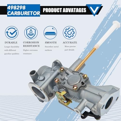 Carburetor 498298 for Briggs & Stratton Small Engine + Tune-Up Kit, 5HP ...