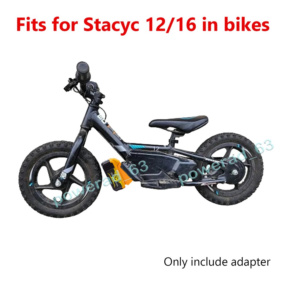Converter Adapter For Stacyc 12" and 16" Bikes to fits Dewalt 20V Max ...