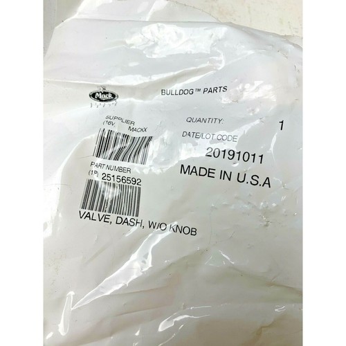 Mack Dash Valve W/o Knob 25156592 - OEM Genuine for sale online | eBay