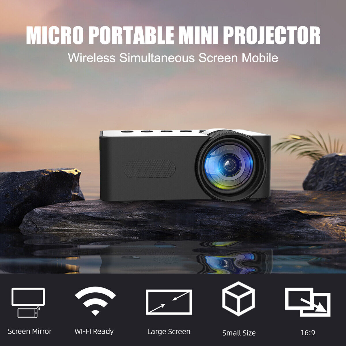 Portable Mini Projector 1080p Full HD LED Home Theater Cinema For ...