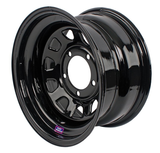 Bart Wheels 7015855 15x8 in Black Paint Steel Super Trucker Wheel for ...