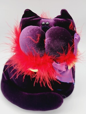 Snickerdoodles Purple Velvet Cat Plush Stuffed Animal | eBay