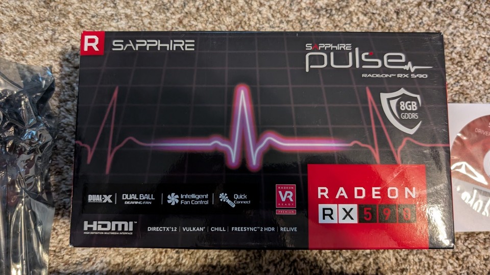 AMD Radeon - Sapphire Pulse RX590 8GB - GDDR5 - Dual HDMI Dual DP - RX ...