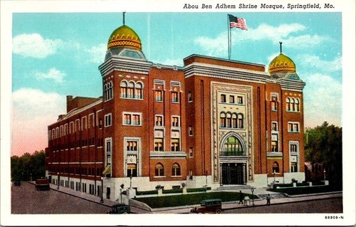 Vintage Postcard Abou Ben Adhem Shrine Mosque Springfield Missouri MO ...