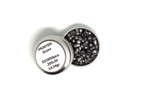 iHunter SCORE 50 Count DOMED 5mm .20 Caliber Pellets - fits Sheridan ...