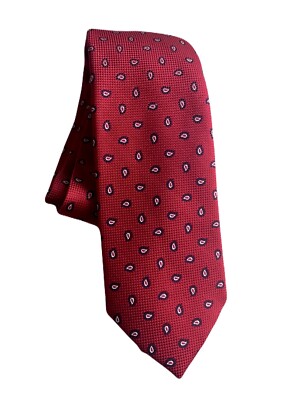 Tommy Hilfiger Men's Classic Paisley Pine Oxford Tie Red Blue | eBay