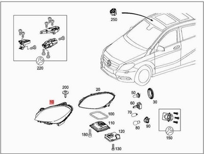 Genuine MERCEDES W246 B-CLASS Lamp Unit 2468200139 | eBay