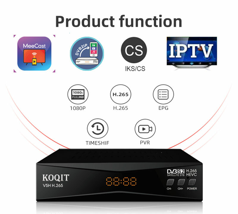 H265 FTA Satellite Receiver Decoder HD DVB-S2 MeeCast Tv Box PVR EPG ...
