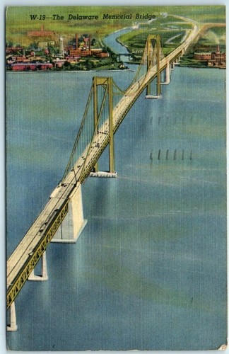 Postcard - The Delaware Memorial Bridge, Wilmington, Delaware | eBay