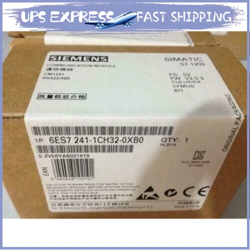 Siemens 6ES7241-1CH32-0XB0 S7-1200 CM1241 Communication Module, New ...