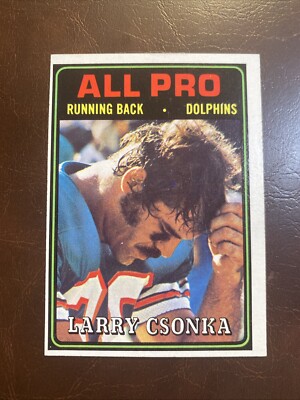 1974 Topps #131 LARRY CSONKA Miami Dolphins HOFer All Pro Nice Card NR ...