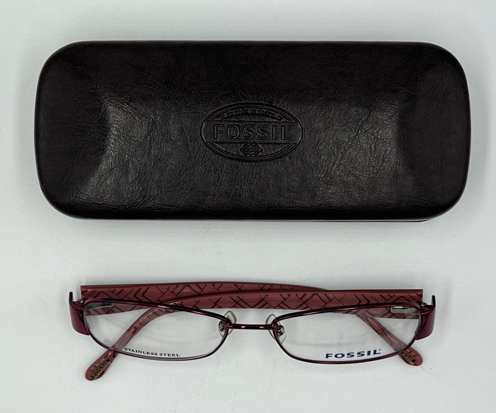 Authentic FOSSIL Lexie 0RU6 Plum Demo Lens Eyeglasses 51 mm - Never ...