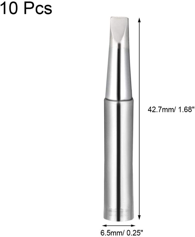 Soldering Iron Tips 4Mm X 6.5Mm Flat Edge for Solder Station Tip 900M-T ...