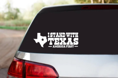 I Stand With Texas America First Close the Border MAGA Premium Vinyl ...