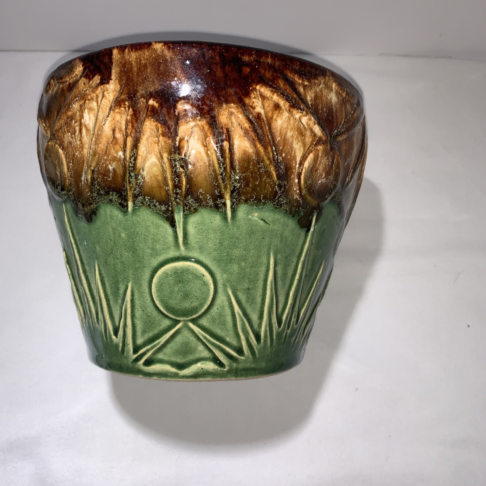 Vintage Robinson Ransbottom Pottery Sun & Moon Jardiniere Planter 1920 ...