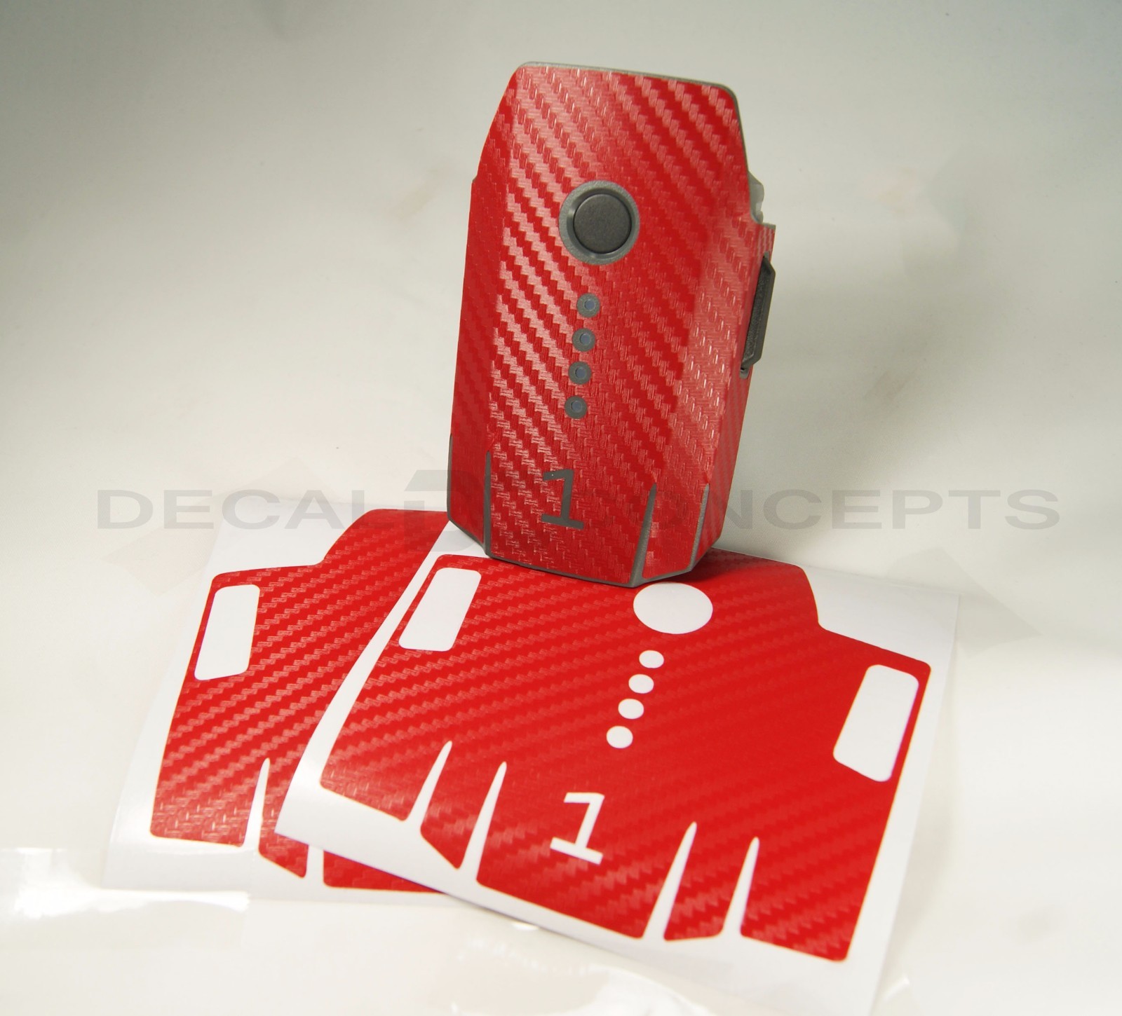 DJI Mavic RED Carbon Fiber Battery 1-3 Skin Stickers Graphic Wrap Decal ...