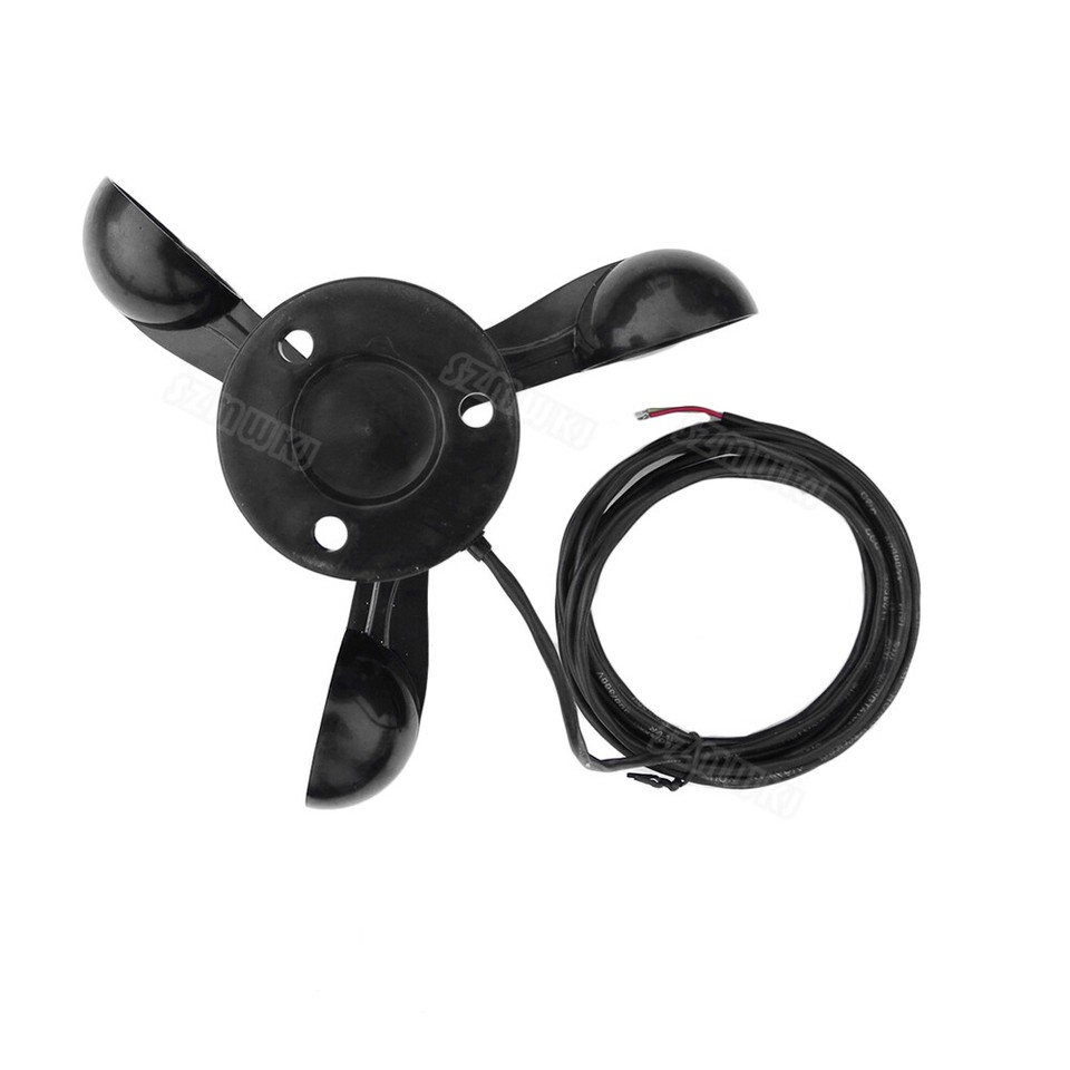 Black 3 Cups Polycarbonate Anemometer Wind Speed Sensor 0V-5V W/ 3 ...