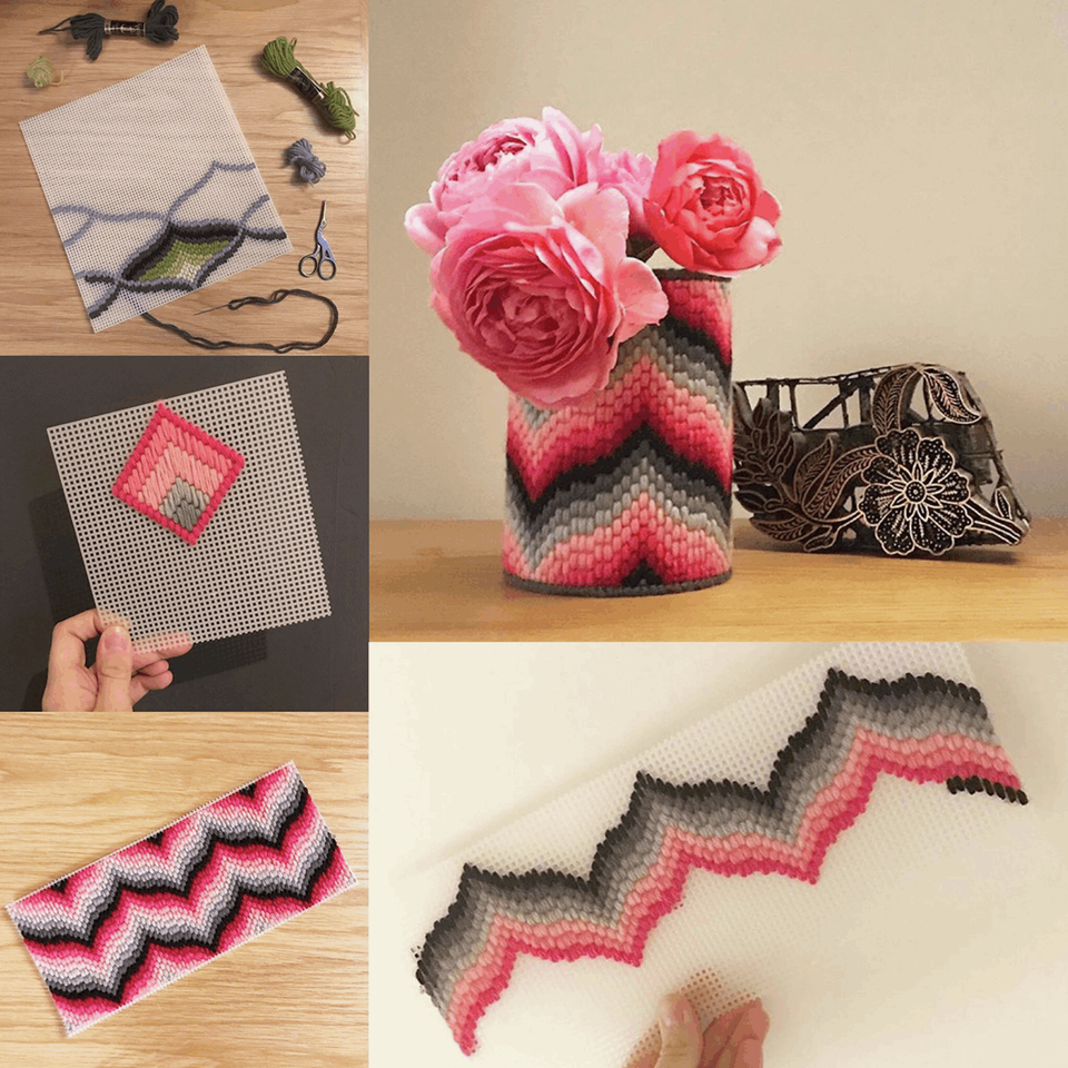 Plastic Canvas 10 Count Craft Mesh 16.5x25.5cm 6.5x10" Rectangle 3D ...