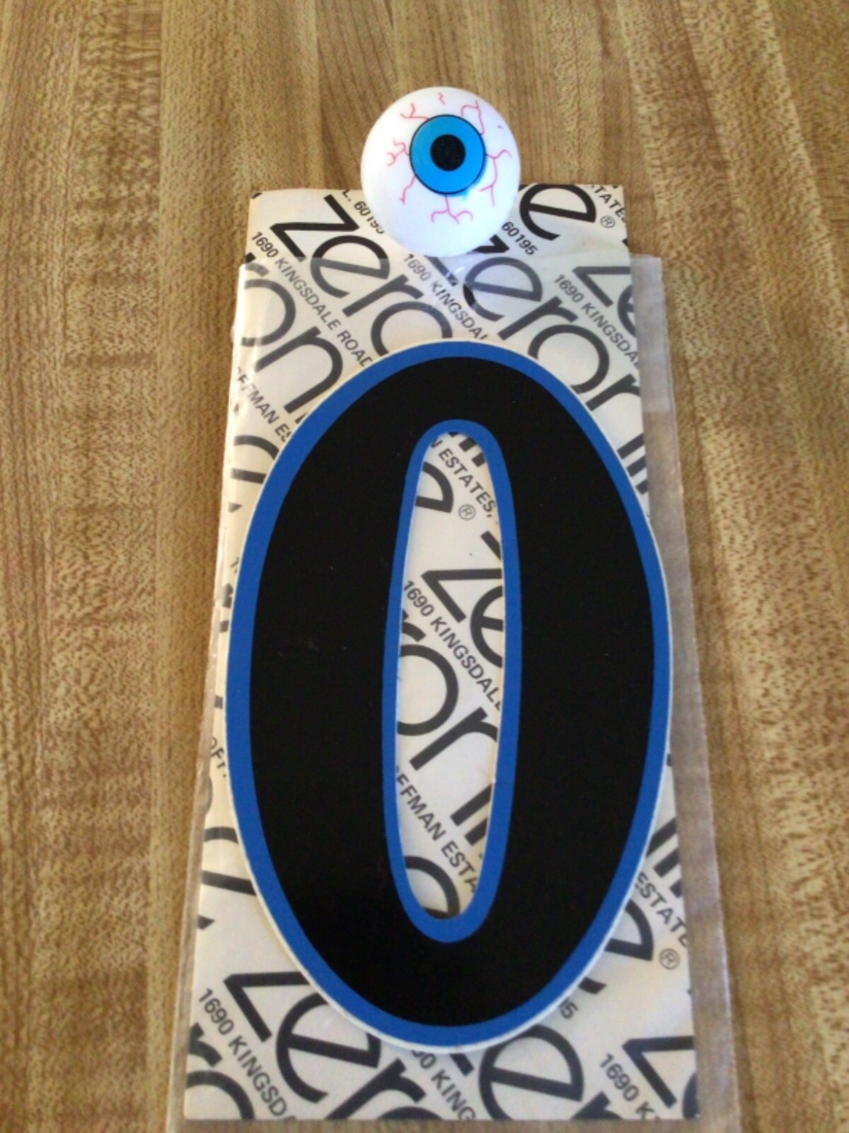 Rare NOS Black Blue ZERONINE Number 0 MX Old School BMX Plate Decal ...