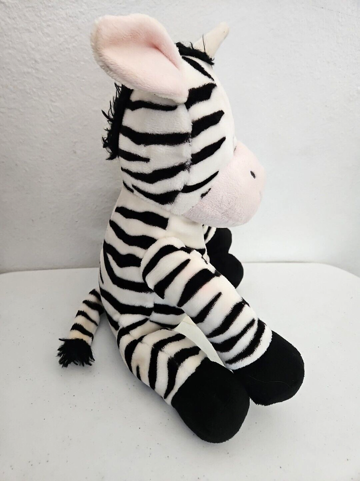 Costco Little Miracles Zebra Plush Stuffed Animal White Black Stripes ...