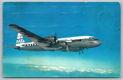 Postcard Pan American World Airlines Super-6 Clipper Airplane VTG c1950 ...