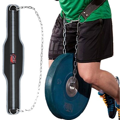 Dipping & Pull Up Weight Belt With Chain Gym Fitness Back Support ...