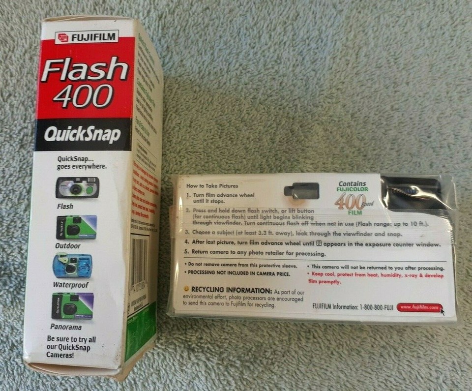 New Expired 05 Fujifilm Flash 400 QuickSnap 35mm 1-Time-Use Camera ...