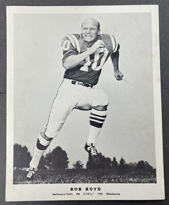 1960's Bob Boyd Baltimore Colts NFL Team Issued 8x10 Original Photo | eBay