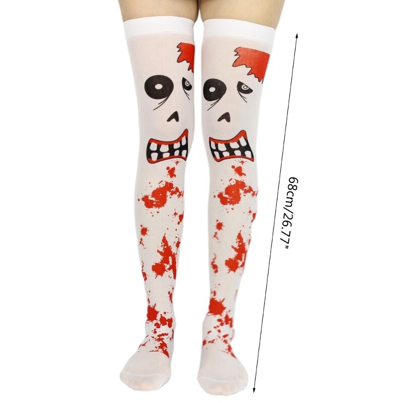 Halloween Stocking Long Sexy Women Horror Halloween Party Knee Long ...