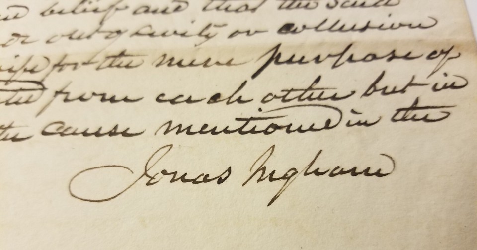 217: (6) 19th Century Indentures and Other Documents, (2) Isaac Briggs ...