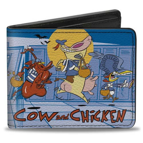 Bi-Fold Wallet COW AND CHICKEN with Red Guy Running Pose and Title L ...